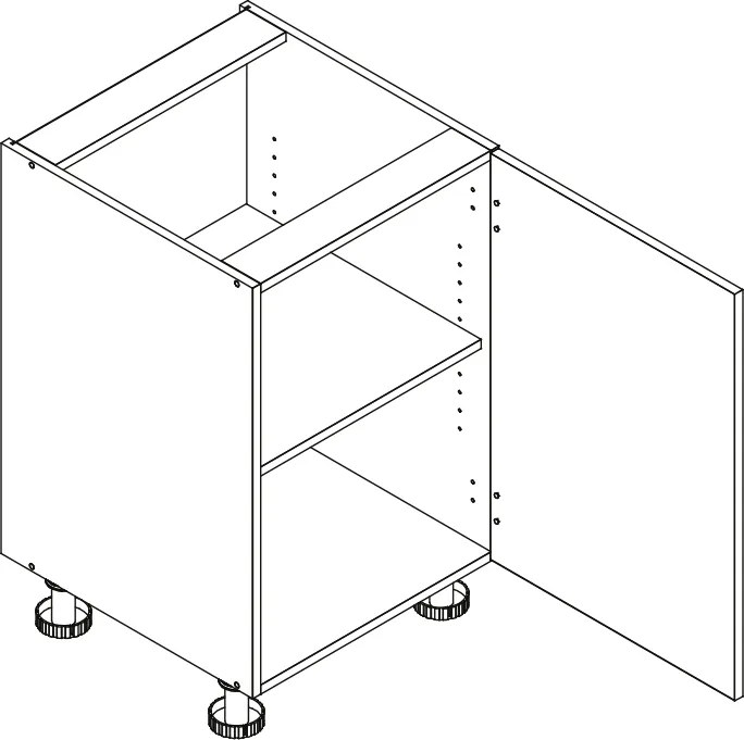 ALFASHOP ZOYA dolní D45 P/L dub