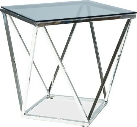 Konferenční stolek Silver B čirý/chrom