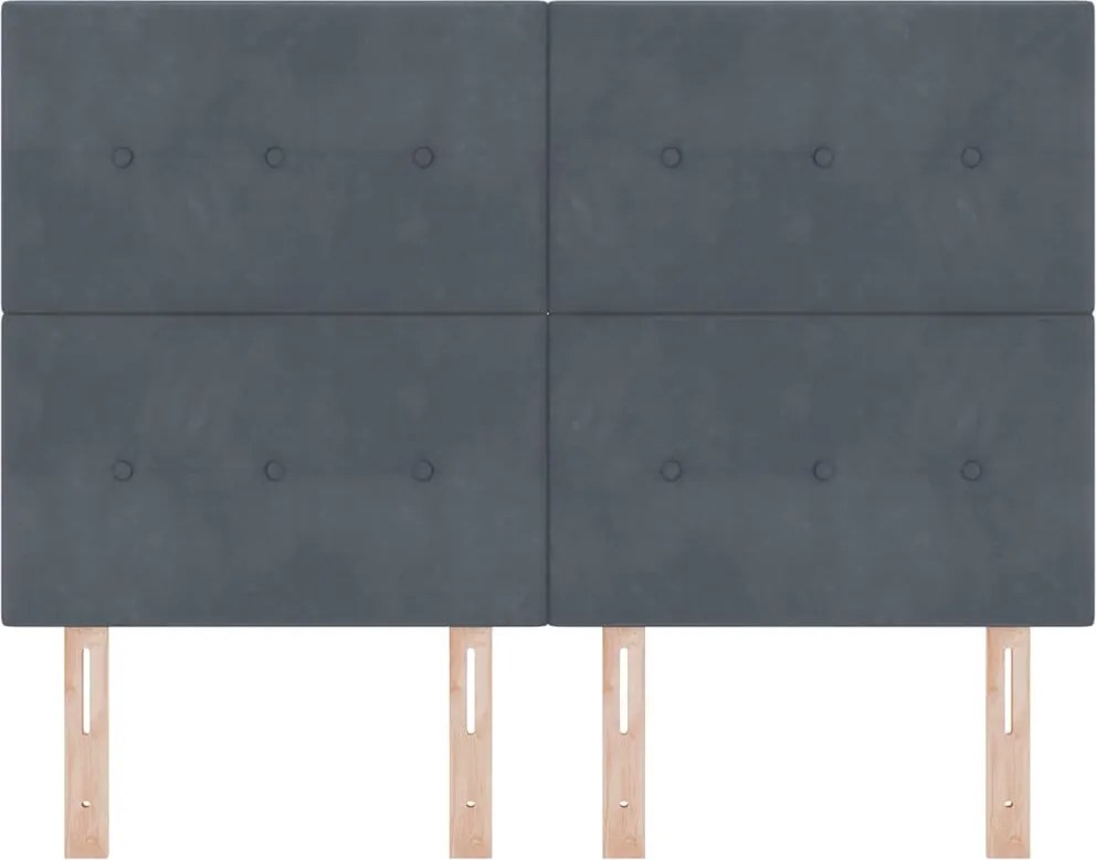 Čelo postele Tmavě šedá 144 cm samet 3337829