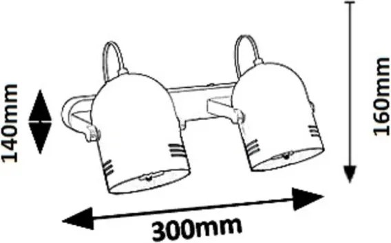 Rabalux 7013 - Bodové svítidlo MINUET 2xE14/40W/230V