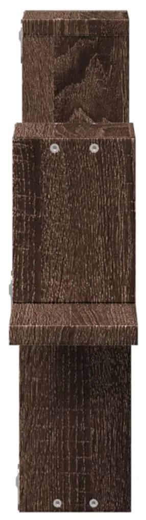 Nástěnná police hnědý dub 104,5 x 10 x 43 cm kompozitní dřevo