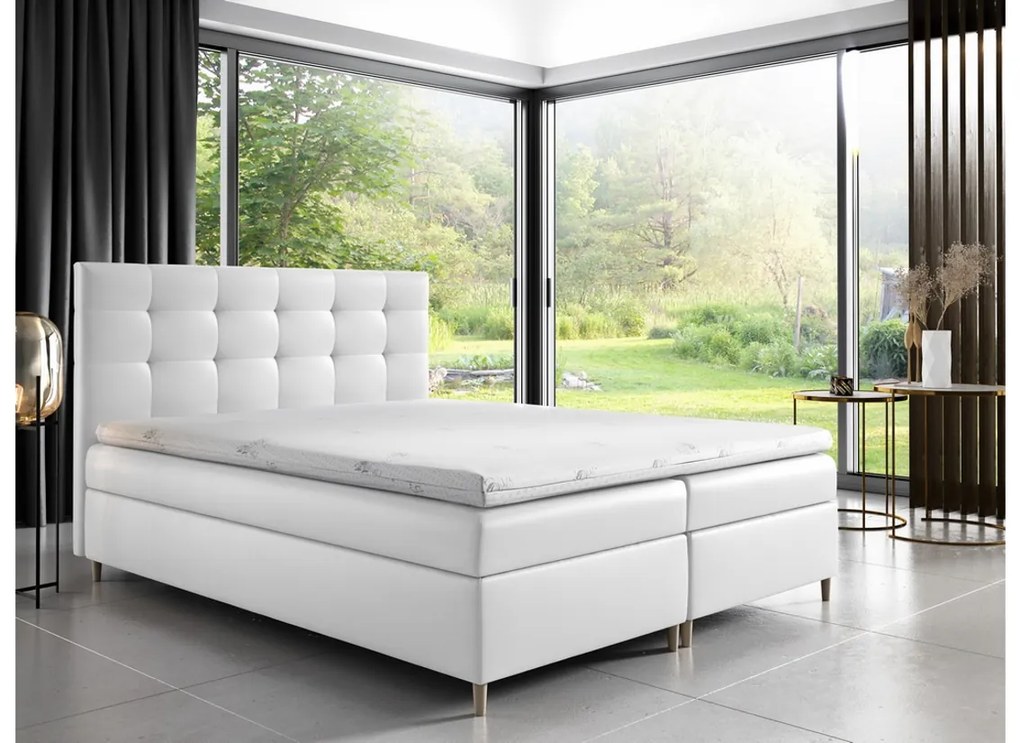 Expedo Čalouněná postel boxspring MARIANA + topper, 180x200, madryt 920