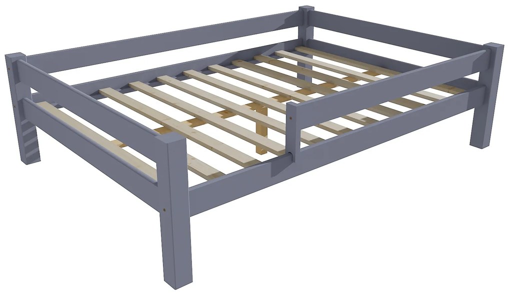 Vomaks Dětská postel 8X8 01D se zábranou Rozměr: 160 x 200 cm, Barva: surové dřevo