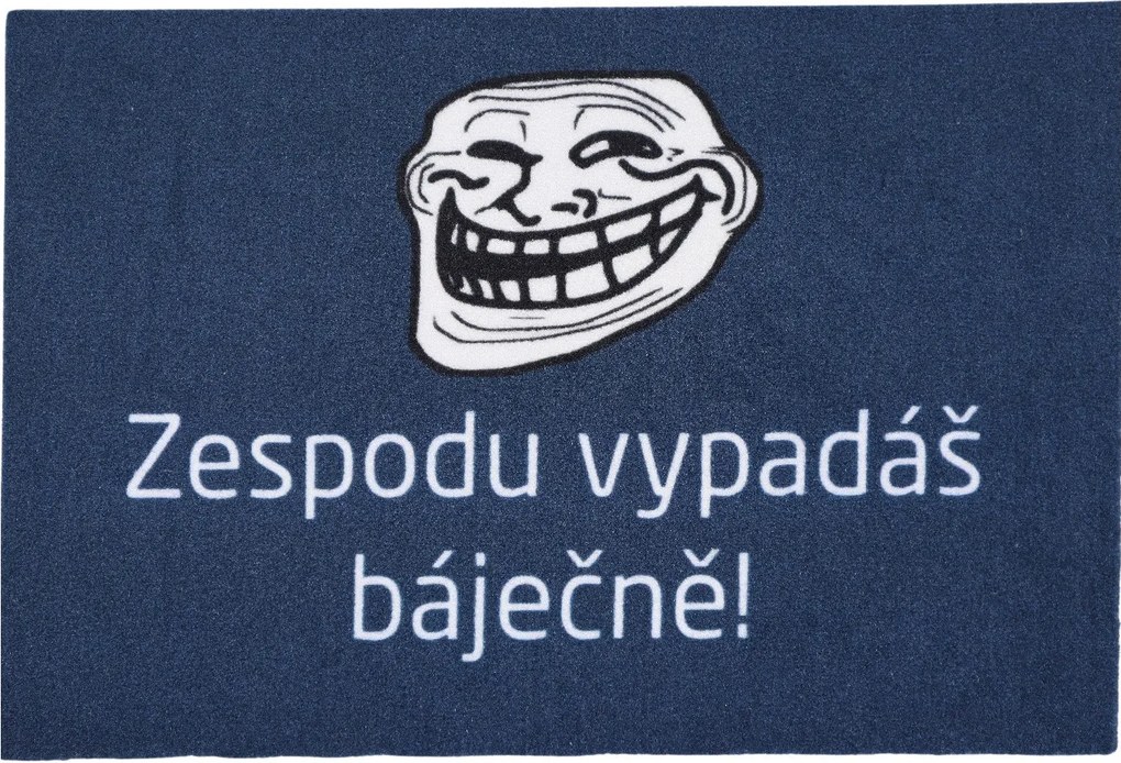 Mercury Flooring, Rohožka Zespodu vypadáš báječně (Meme) 40x60 cm, 40x60, modrá