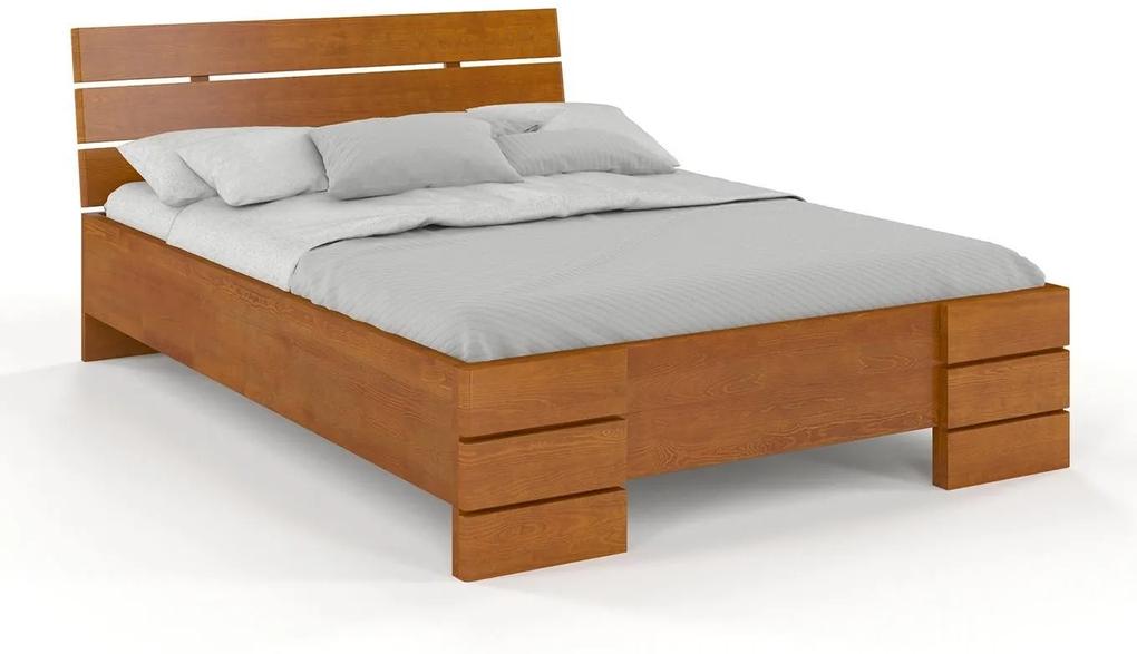 Zvýšená postel Sandemo - borovice   , Borovice přírodní, 160x200 cm