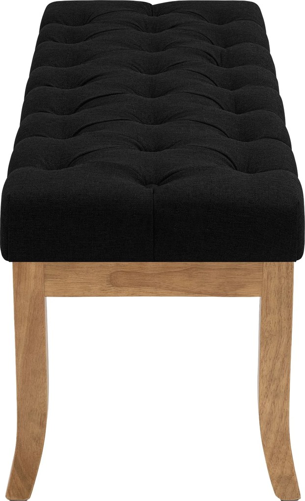 Lavice Ramses látka světlý antik 100 cm – černá