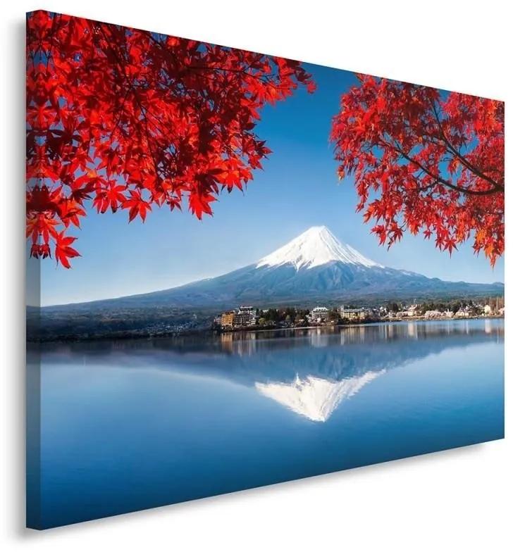 Obraz na plátně, Japonská sopka hora Fudži červená - 90x60 cm