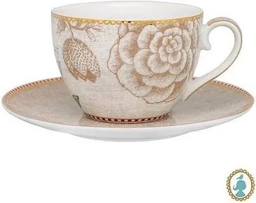 Pip Studio Spring to Life Espresso šálek s podšálkem 80ml bily