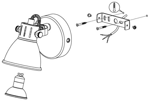 Eglo 98397 - LED Nástěnné bodové svítidlo SERAS 1xGU10/3,3W/230V