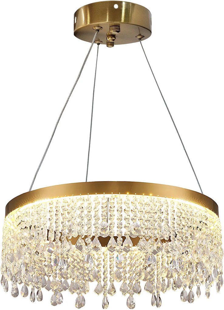 Toolight Toolight, LED závěsné osvětlení 40cm, 18W, 4000K, APP1730-1CP, zlatá, OSW-04341