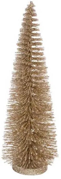 Vánoční stromek dekorační, zlatý, 26 cm