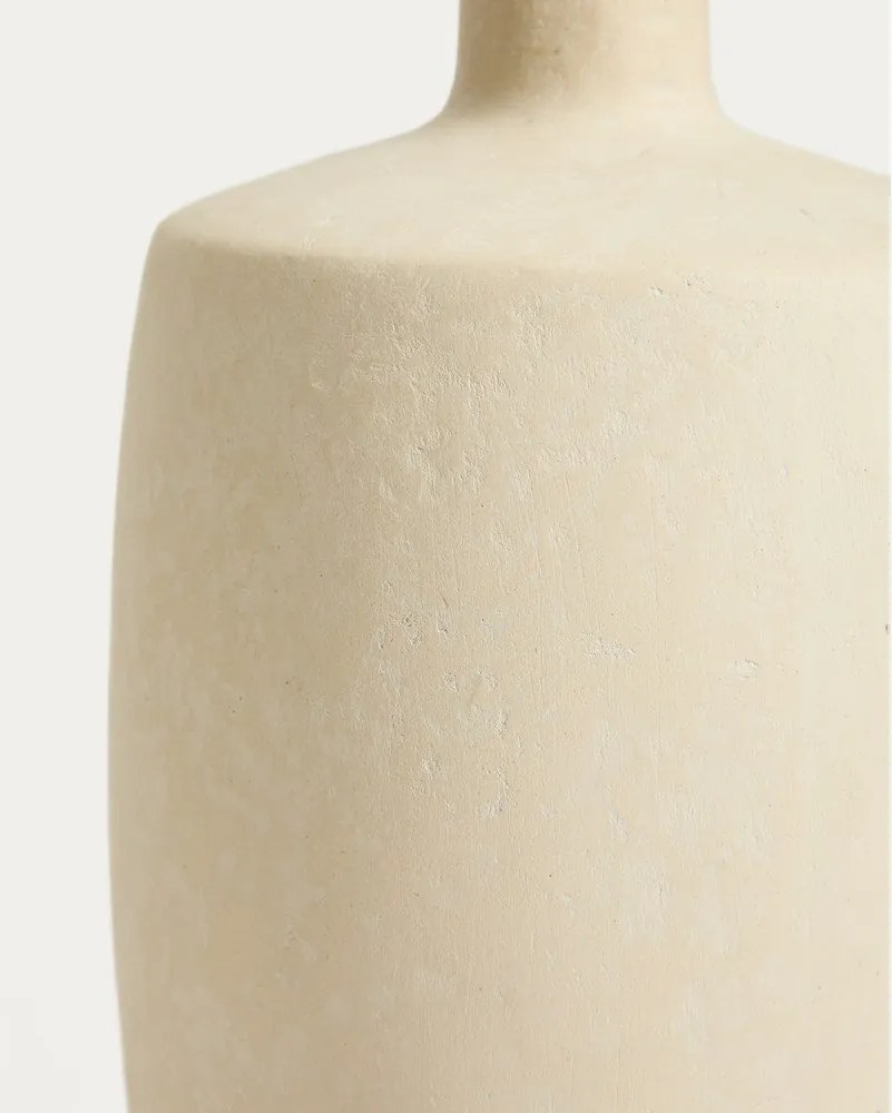 Krémová váza z papírmaše (výška 26 cm) Mireni – Kave Home