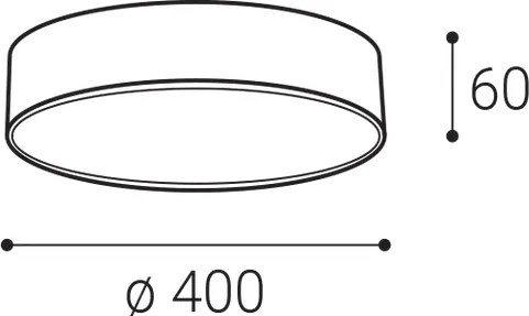 LED stropní svítidlo LED2 MONO SLIM 40cm černé 30W 2700K/3000K/4000K 1274273