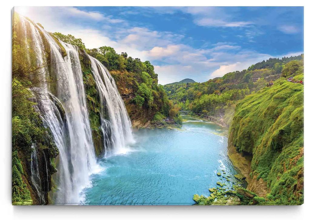 Malvis ® Obraz Čínský vodopád Velikost: 120x80 cm