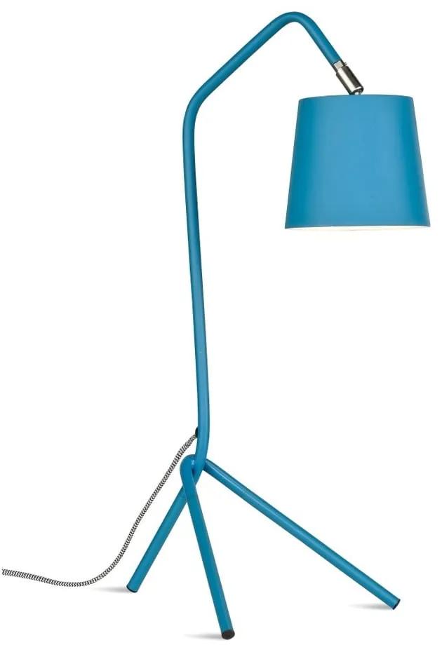 Modrá stolní lampa s kovovým stínidlem (výška 59 cm) Barcelona – it's about RoMi
