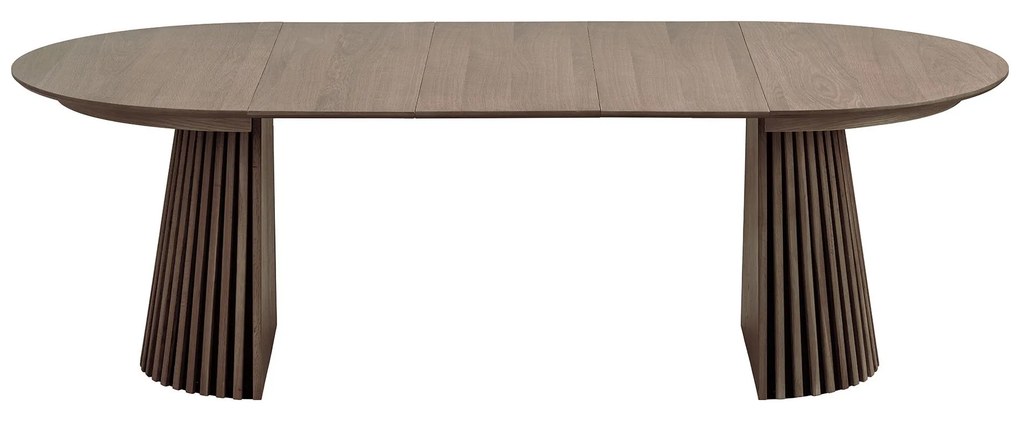 House Nordic Jídelní stůl OSAKA tmavě hnědý ø120x120-240 cm