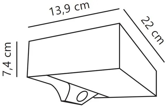 Nordlux - LED Solární nástěnné svítidlo se senzorem MONAY LED/5W/5V IP44