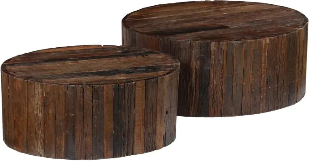 Sada konferenčních stolků | recyklované pražcové dřevo