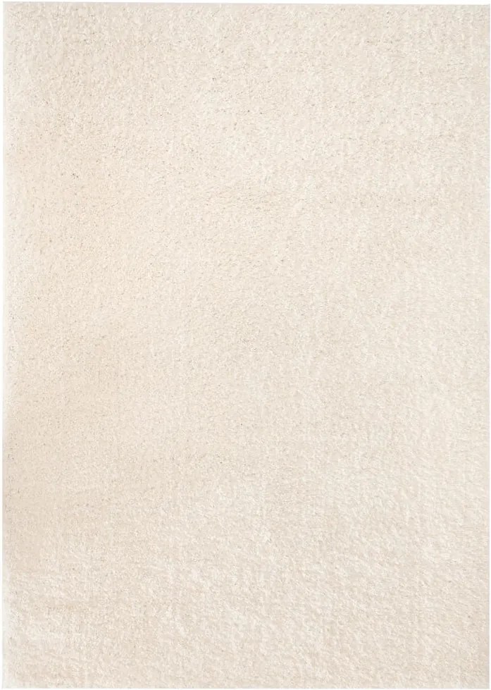 Kusový koberec s vysokým vlasem - krémový | 160x230 cm