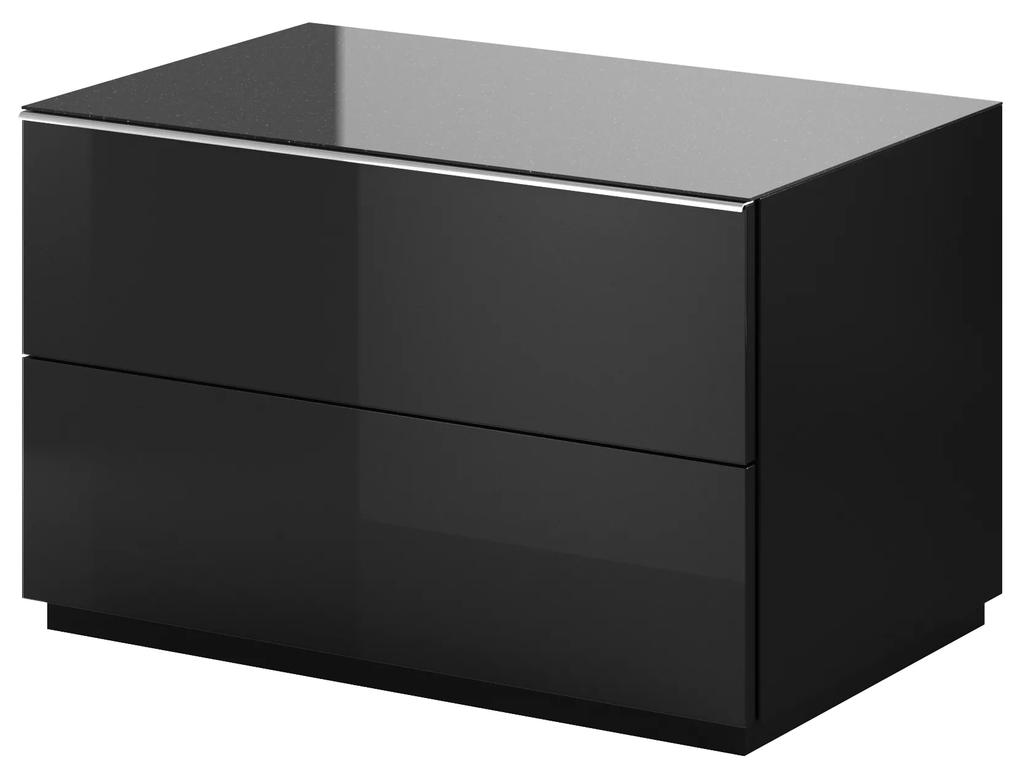 Závěsný TV stolek Henry Typ 39 (černá + černý vysoký lesk). 1030251