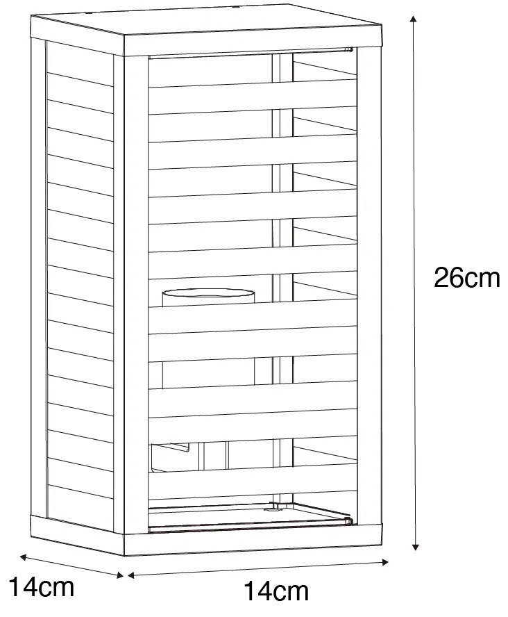 Moderní venkovní nástěnné svítidlo černé 26 cm IP44 - Reims
