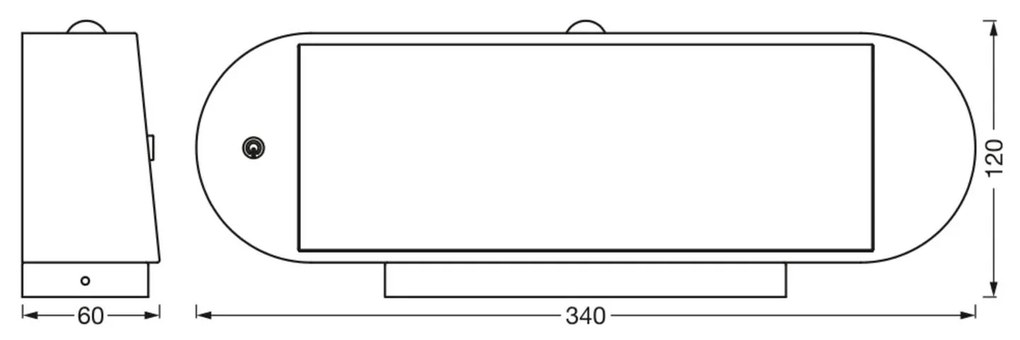 LEDVANCE Endura Style Solar Oval nástěnné 3000K