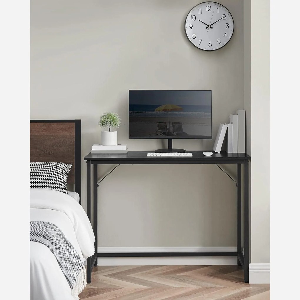 Počítačový stůl, malý kancelářský psací stůl 100 x 50 cm, černý