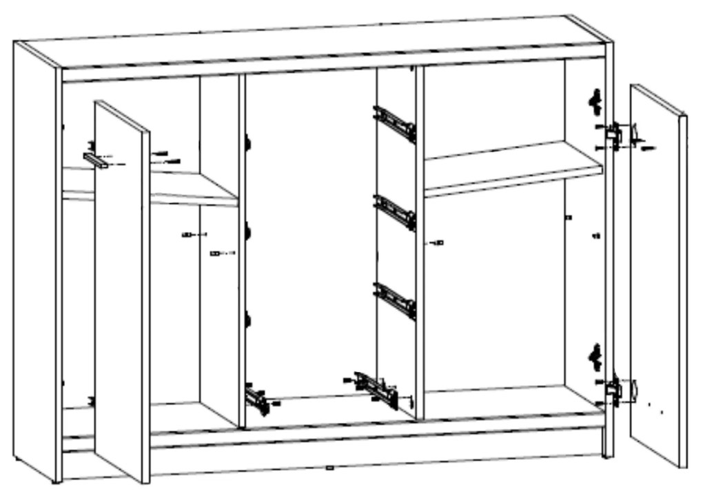 Sconto Komoda OPEN ořech kalifornský