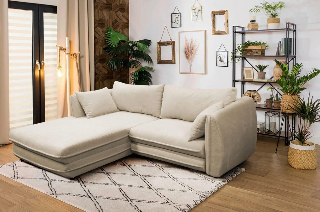 XXXLutz ROHOVÁ SEDAČKA, textil, béžová MID.YOU - Sedací soupravy - 001574005812
