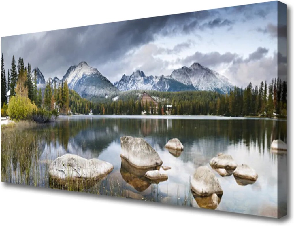 Obraz Canvas Jezero Hory Les Krajina