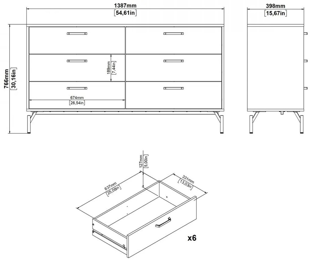 Tvilum Komoda Danila 302 černý mat
