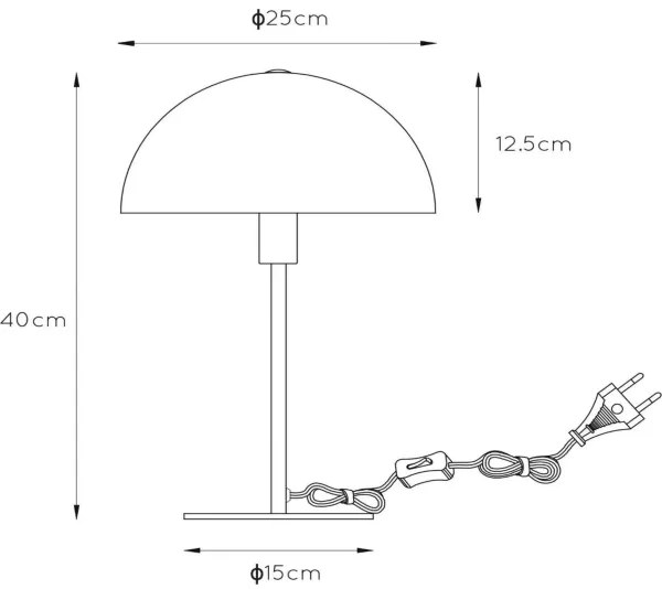 Lucide 45596/01/30 - Stolní lampa SIEMON 1xE14/25W/230V černá