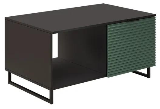 Konferenční stolek Kotoni 100, Barva: Černý grafit/Zelená