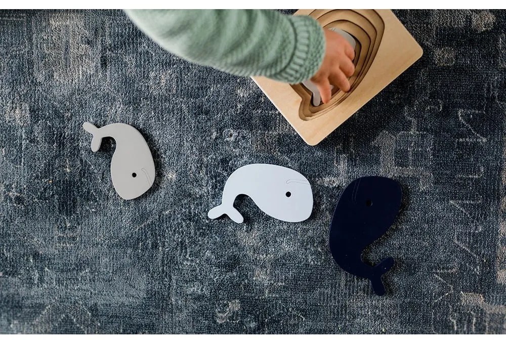 Dřevěné vkládací puzzle Whale – Kindsgut