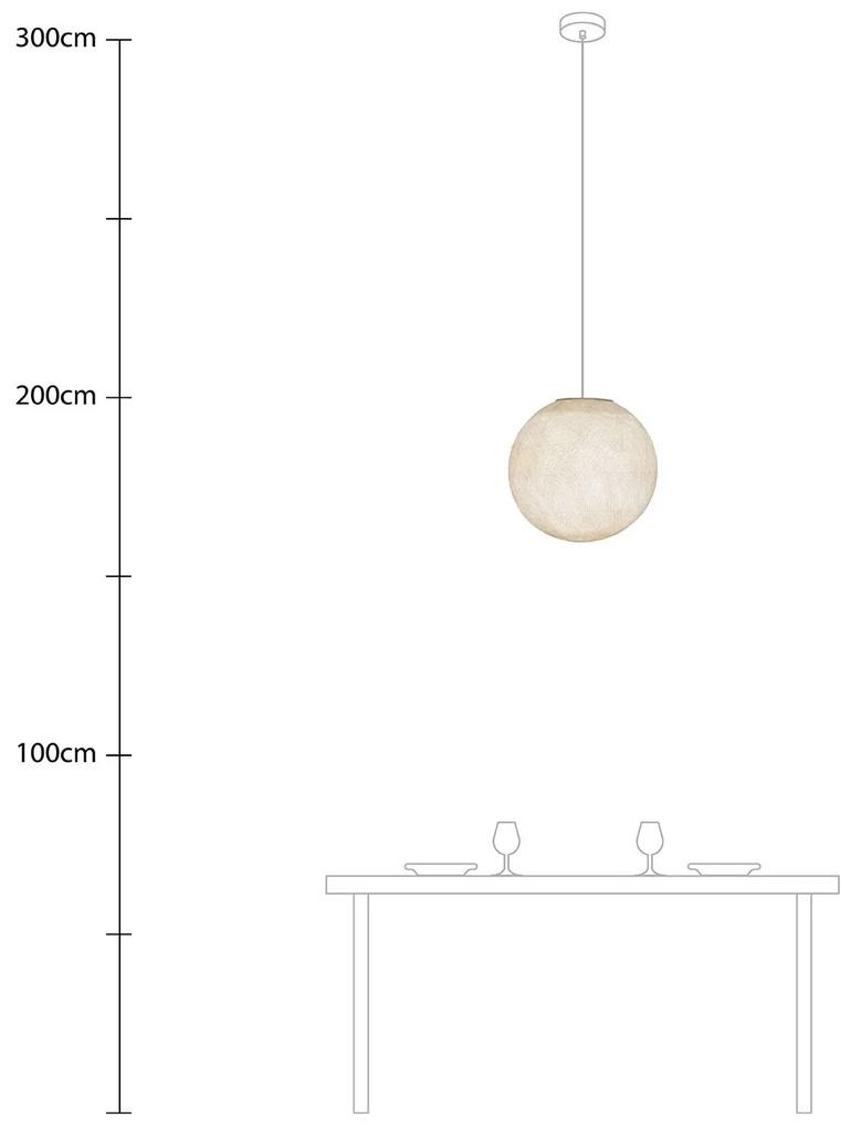 creative cables Závěsná lampa se stínidlem koule z PE vlákna, polyester Barva: Petrolejová, Průměr: L - Ø 42 Cm