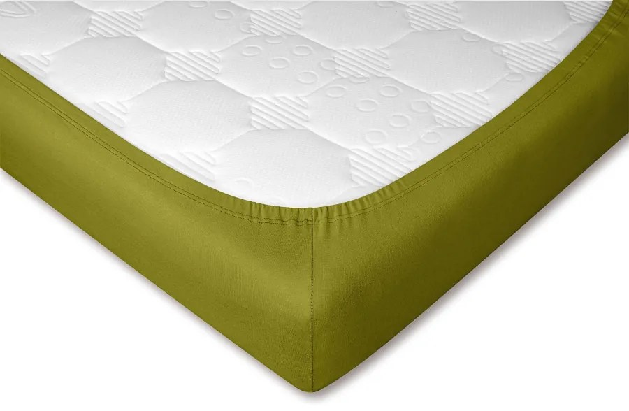 DADKA Jersey prostěradlo oliva Rozměr 100x220x20