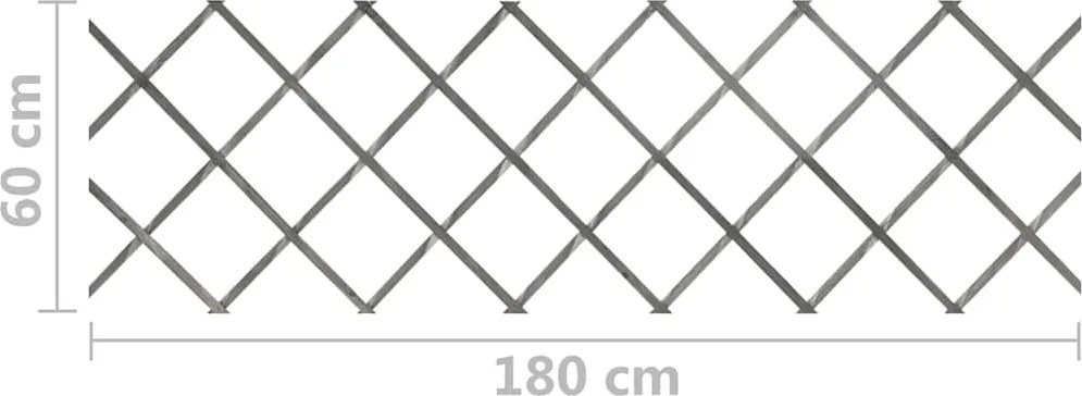 Trelážové ploty 5 ks šedé masivní jedlové dřevo 180 x 60 cm 316424