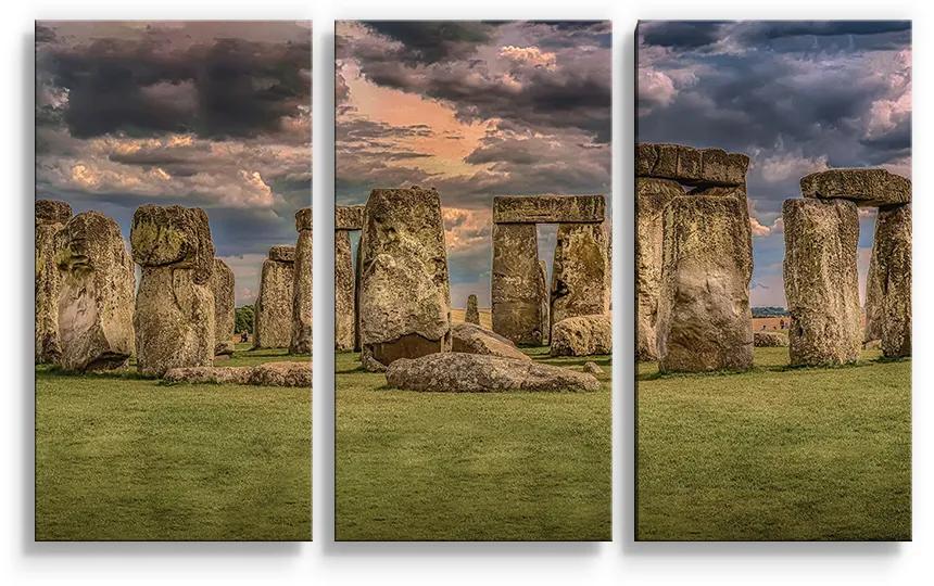 Sablio Obraz - 3-dílný Stonehenge - 120x80 cm