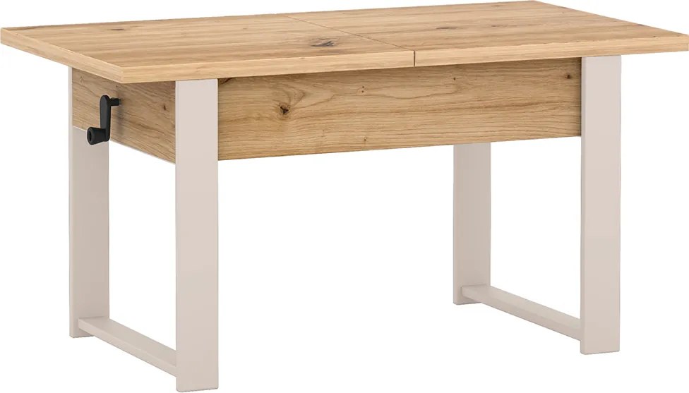 Rozkládací polohovací konferenční stolek HOGO 3v1 | 120-157x62,5-74,5x67 cm | síla horní desky 32 mm | artisan/nohy kašmír
