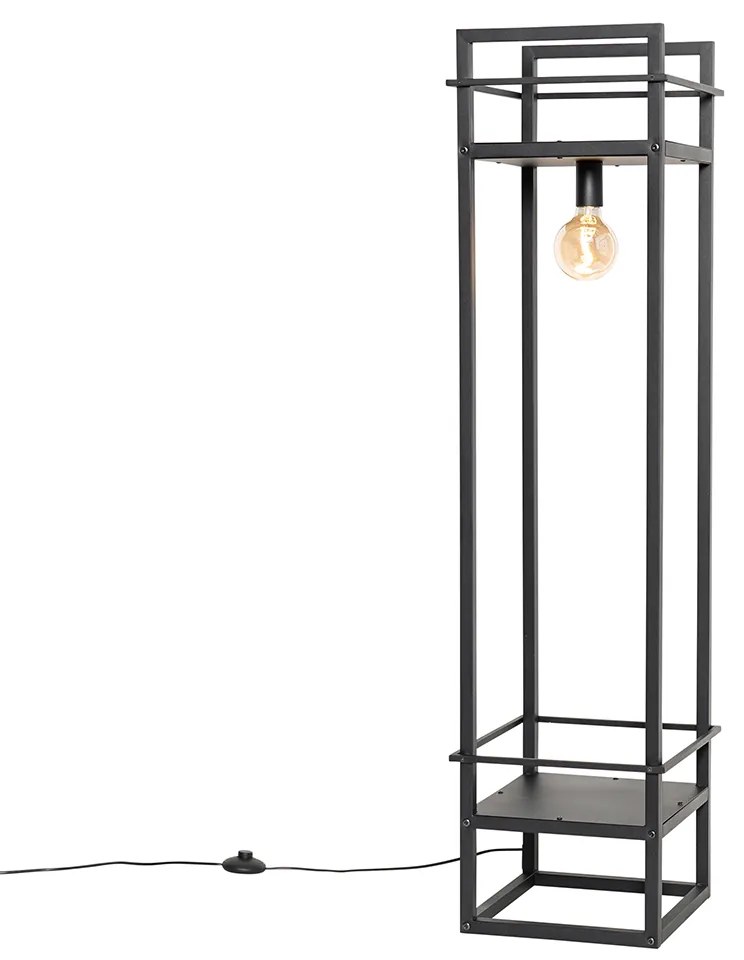 Chytrá průmyslová stojací lampa černá vč. Wifi G95 - Cage Rack