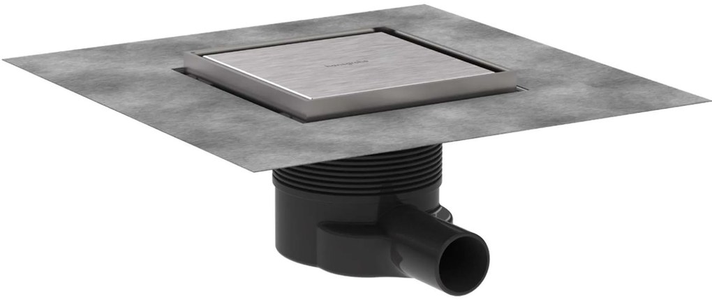 Hansgrohe RainDrain Brilliance - Podlahová vpust, 15x15 cm, kartáčovaná nerezová ocel 56251800