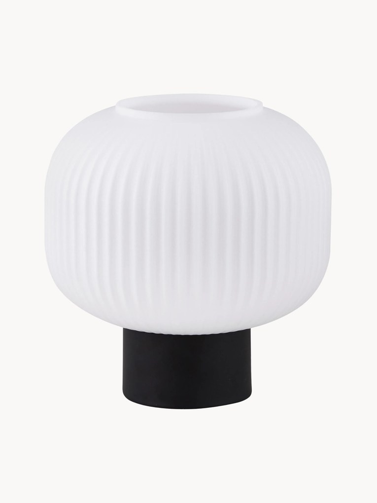 Malá noční stolní lampa z opálového skla Charles