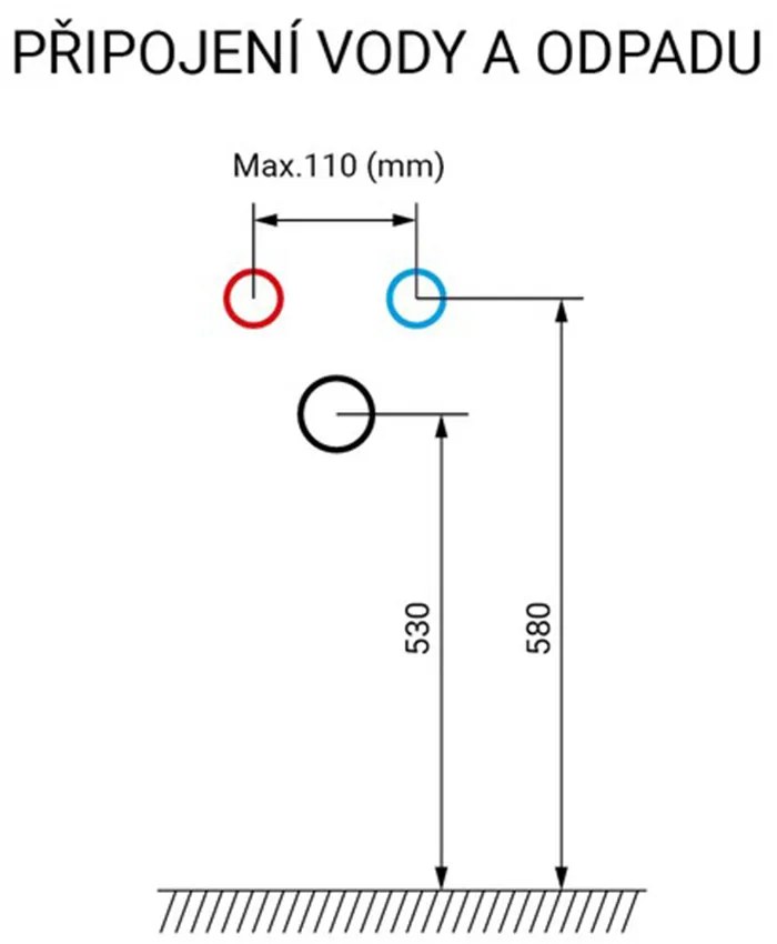 Mereo Mereo, Leny, koupelnová skříňka s keramickým umyvadlem 50 cm, bílá, nové madlo, MER-CN810N