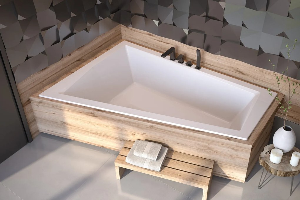 Besco INTIMA DUO SLIM 170 x 125 cm VANINTID17SLIML+OLVPINOZSTELID vana vč. nožiček levá
