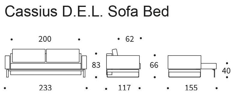Béžová rozkládací pohovka Innovation Cassius