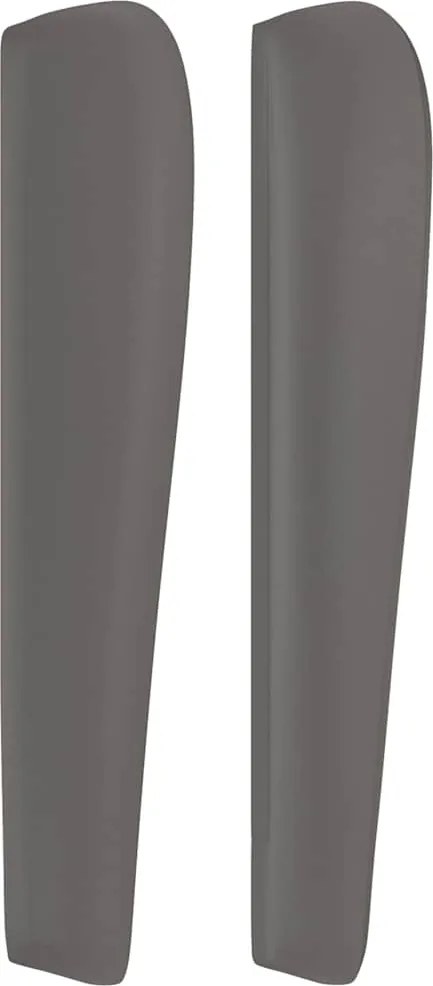 Čelo postele typu ušák šedá 93x23x118/128 cm umělá kůže 3118038