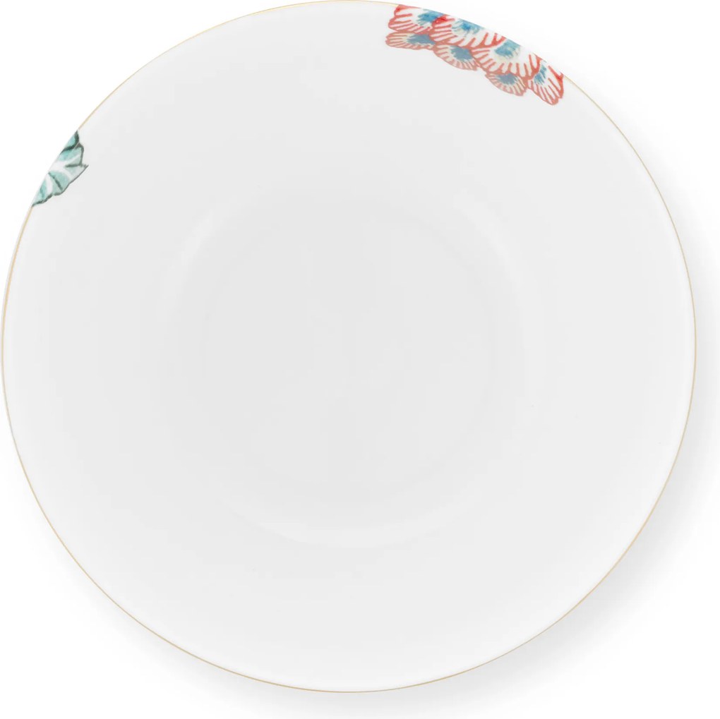 Pip Studio Flower Festival miska Ø12cm, modrá (stylová miska z tenkostěnného porcelánu)