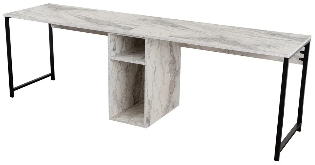 Designový psací stůl Geillis 240 cm vzor mramor frézie