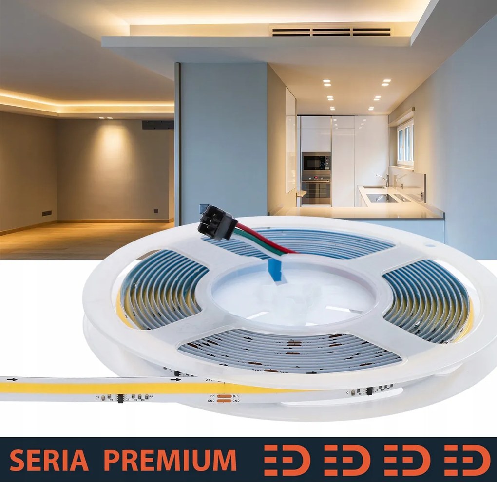 Led pásek Premium Digital/ Digitální 24V Cob 3000K 360led 730lm Ra90