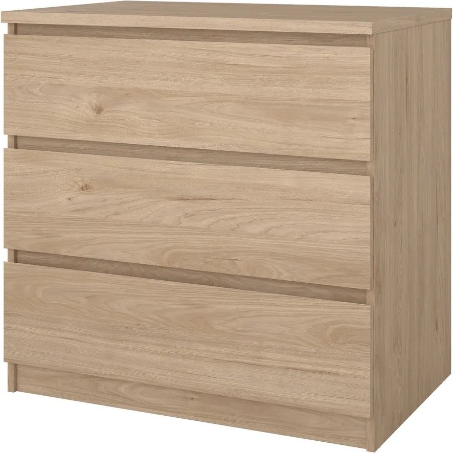 Komoda v dekoru dubu v přírodní barvě 77x76x50 cm Naia – Tvilum